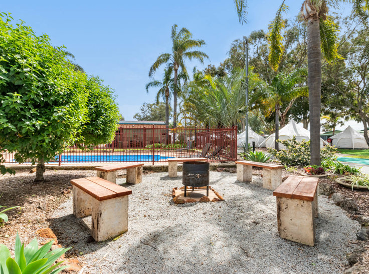 Communal Fire Pit | Perth Central Caravan Park