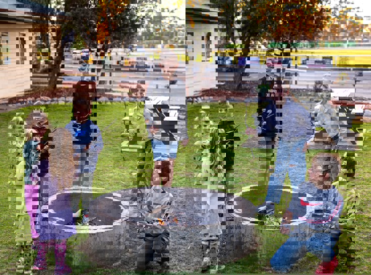 Fun around the communal fire-pits! | BIG4 Barossa Tourist Park